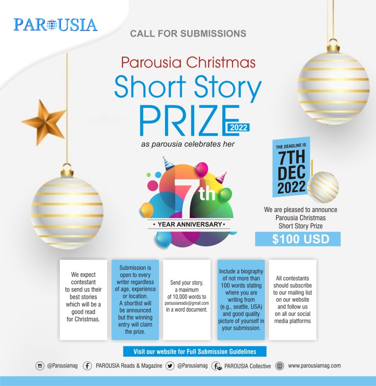 CALL FOR SUBMISSIONS | PAROUSIA CHRISTMAS SHORT STORY PRIZE 2022 ...
